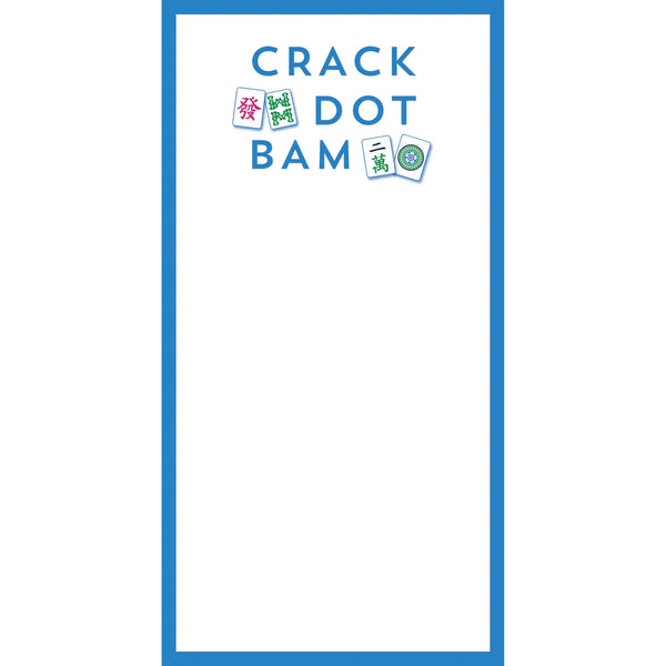 Mahjong Crack Dot Bam List Notepad - RBR Interiors